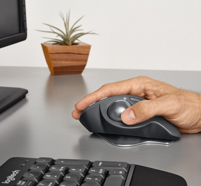 Logitech MX Ergo Wireless Trackball Mouse Adjustable Ergonomic Design ...